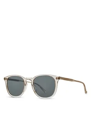 Garrett Leight Kinney Square Sunglasses 49mm Prosecco/semi-flat Pure Blue Smoke