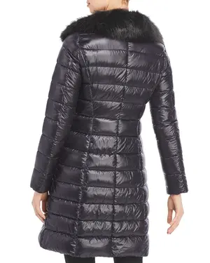 Herno Elisa Faux Fur Collar Puffer Coat