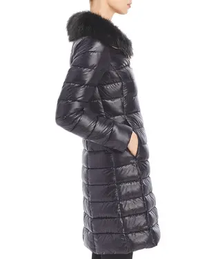 Herno Elisa Faux Fur Collar Puffer Coat