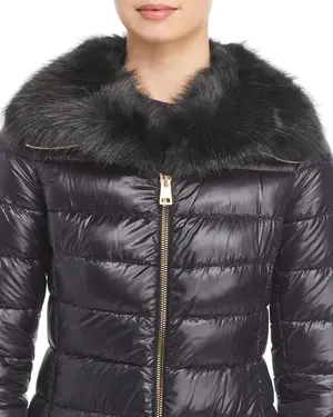 Herno Elisa Faux Fur Collar Puffer Coat