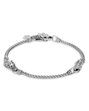John Hardy Legends Naga Dragon Station Link Bracelet - Silver