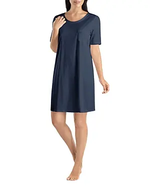 Hanro Cotton Deluxe Sleepshirt Deep Navy
