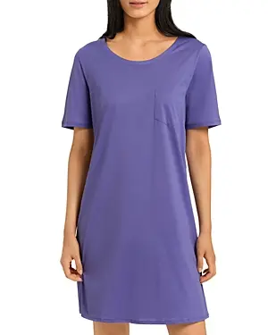 Hanro Cotton Deluxe Sleepshirt Violet Blue