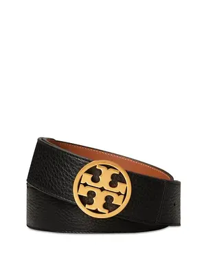 Tory Burch Reversible Logo Belt - Black/new Cuoio/gold