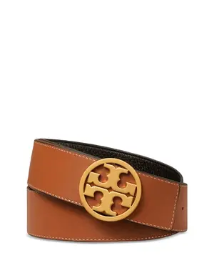 Tory Burch Reversible Logo Belt - Black/new Cuoio/gold