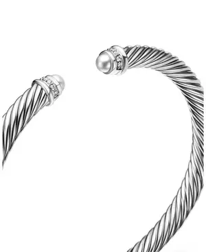 David Yurman Cable Classics Bracelet With Diamonds - Silver