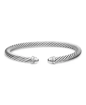 David Yurman Cable Classics Bracelet With Diamonds - Silver