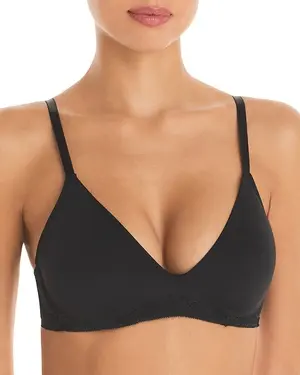 ON GOSSAMER Sleek & Lace Wirefree Bra - Black