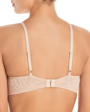 ON GOSSAMER Sleek & Lace Wirefree Bra - Champagne