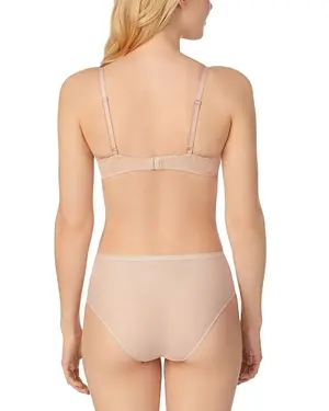 ON GOSSAMER Sleek & Lace Wirefree Bra - Champagne