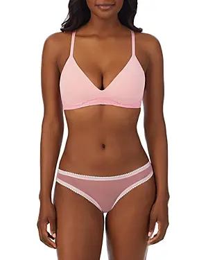 ON GOSSAMER Sleek & Lace Wirefree Bra Softcoral