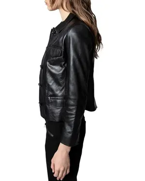 Zadig&Voltaire Liam Leather Jacket - Black
