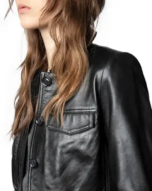 Zadig&Voltaire Liam Leather Jacket - Black