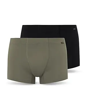 Hanro Cotton Essentials Covered Waistband Boxer Briefs, Pack Of 2 Antique Gray