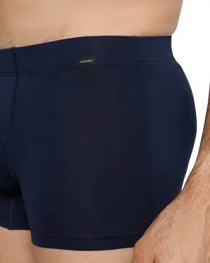 Hanro Cotton Essentials Covered Waistband Boxer Briefs, Pack Of 2 - Deep Navy