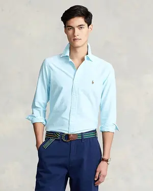Polo Ralph Lauren Classic Fit Long Sleeve Oxford Shirt - Aegean Blue