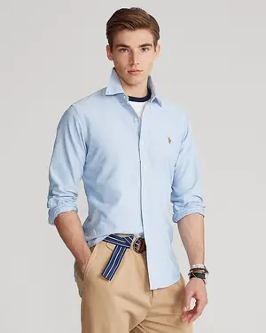 Polo Ralph Lauren Classic Fit Long Sleeve Oxford Shirt - Blue