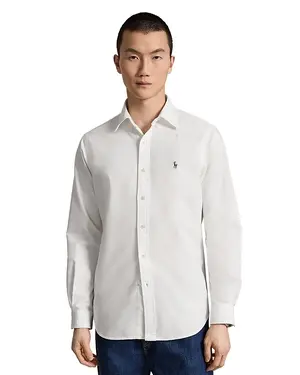 Polo Ralph Lauren Classic Fit Long Sleeve Cotton Oxford Button Down Shirt White