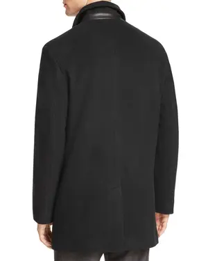 Cole Haan Wool-cashmere Topper Coat - Black