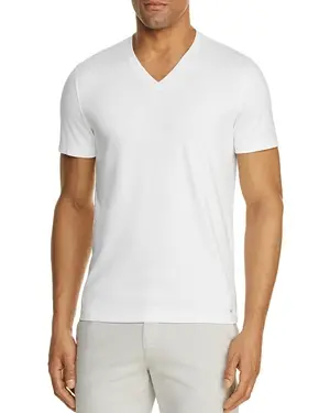 Michael Kors Sleek V-neck Tee - White