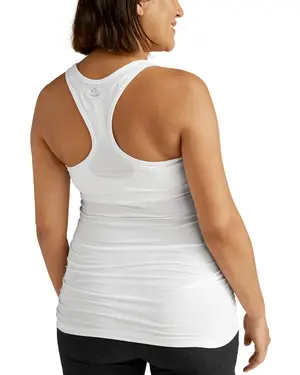 Beyond Yoga Maternity Racerback Tank - Cloud White