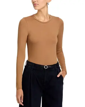 Majestic Filatures Crewneck Long Sleeve Tee - Camel