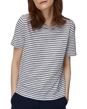 Whistles Emily Striped Tee - Navy Multi