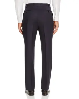 Canali Siena Wool Dress Pants - Navy