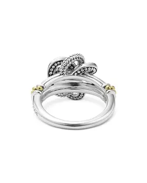 Lagos Sterling And 18k Yellow Gold Love Knot Ring