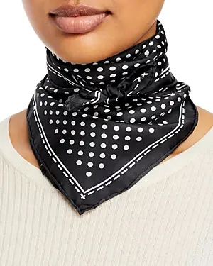 FRAAS FRAAS Dottie Square Silk Scarf Black
