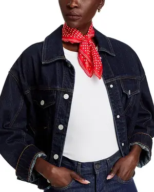 FRAAS Classic Dottie Square Silk Bandana - Red