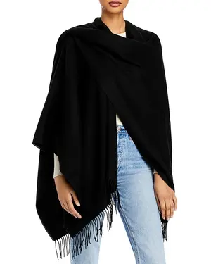 FRAAS Fringe Trim Ruana Black