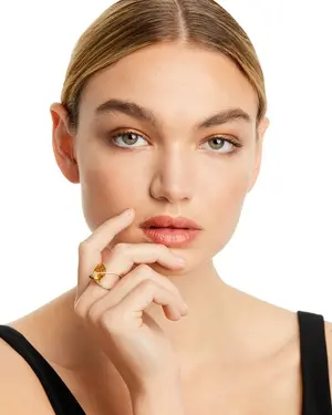 Bloomingdale'S Citrine And Diamond Statement Ring