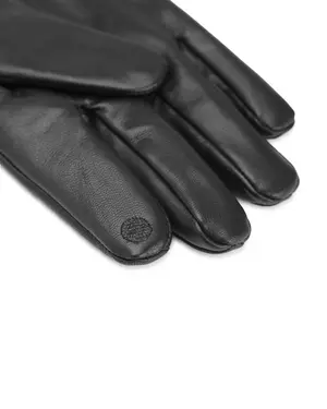 ROYCE NEW YORK Leather Tech Gloves - Black