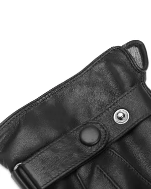 ROYCE NEW YORK Leather Tech Gloves - Black