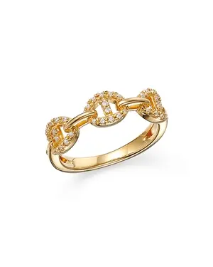 Bloomingdale'S Diamond Interlocking Ring, 0.14 Tcw - Gold/. Ct. T.w