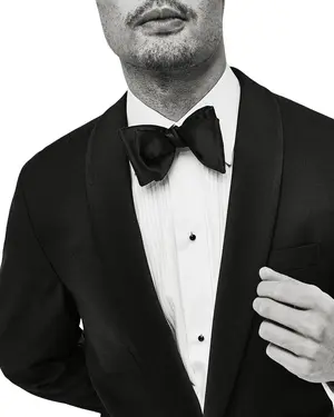 Eton Contemporary Fit Pleated Bib Tuxedo Shirt - White
