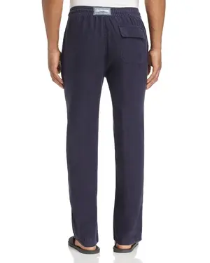 Vilebrequin Linen Regular Fit Drawstring Pants - Navy