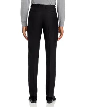 John Varvatos Wool Slim Fit Suit Pants - Black
