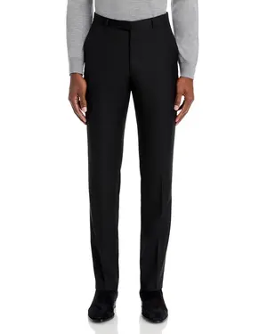 John Varvatos Wool Slim Fit Suit Pants - Black