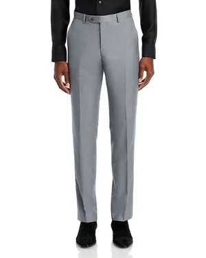 John Varvatos Wool Slim Fit Suit Pants - Pearl Gray