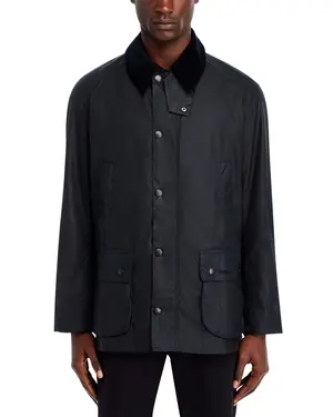 Barbour Ashby Tailored Waxed Cotton Jacket - Navy