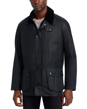 Barbour Ashby Tailored Waxed Cotton Jacket - Navy