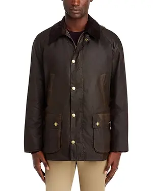 Barbour Ashby Tailored Waxed Cotton Jacket - Olive