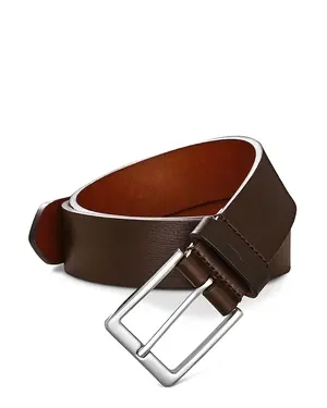 Shinola Lightning Bolt Keeper Belt - Deep Brown