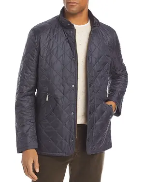 Men's Navy Quilted Jackets