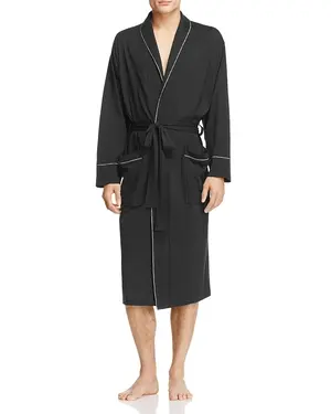 Daniel Buchler Peruvian Pima Cotton Robe - Black