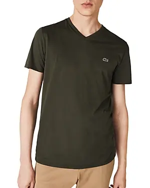 Lacoste V-neck Pima Cotton Tee Baobab