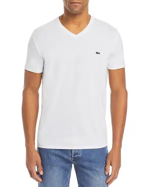 Lacoste V-neck Pima Cotton Tee