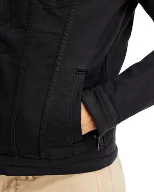 John Varvatos Hooded Zip-front Knit Jacket - Black